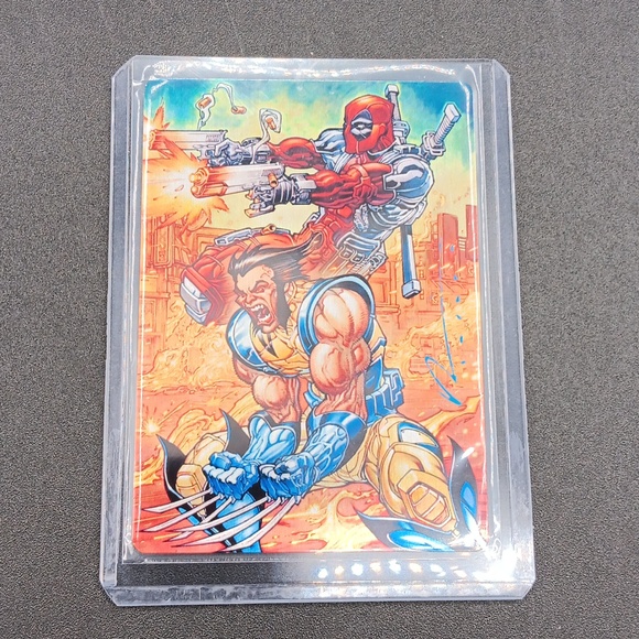 Marvel | Other | Deadpool Wolverine Metal Card Signed By Chad Hardin ...